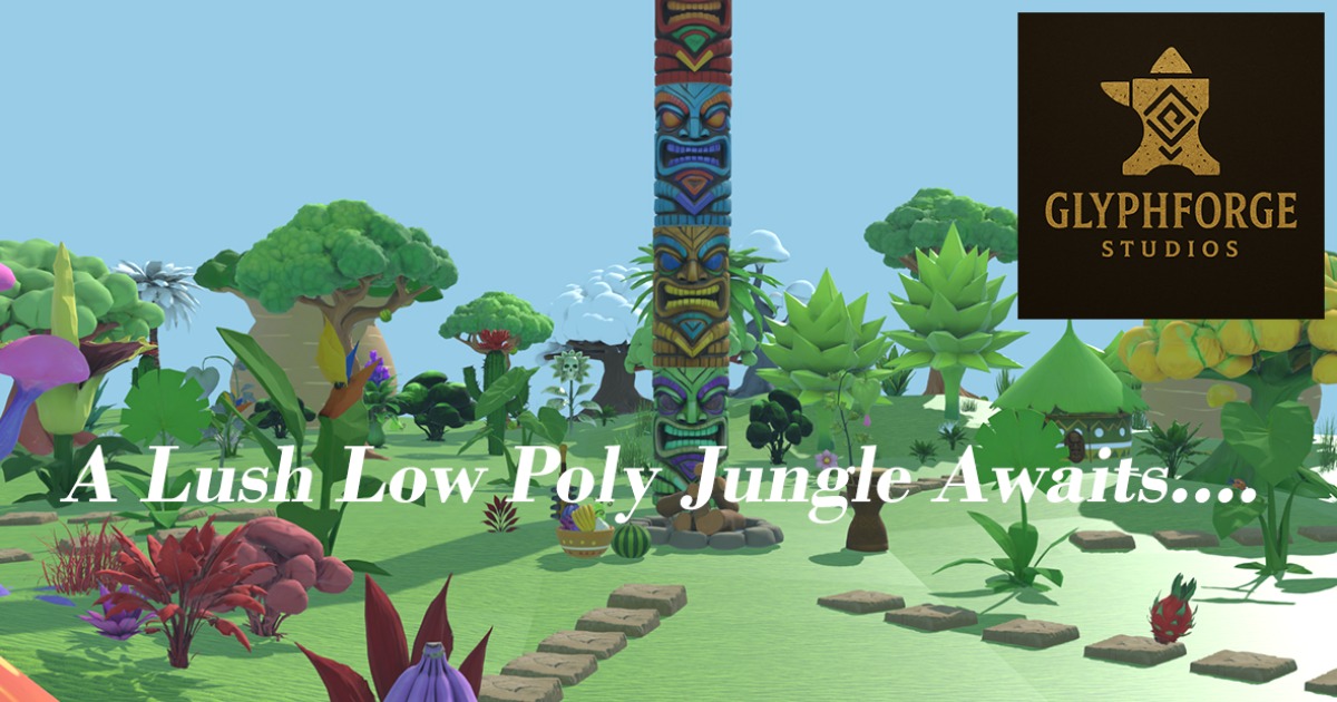 Tropical Tiki Jungle Deluxe Stylized Low Poly Modular Model Pack | 3D ...