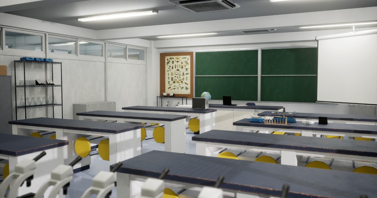 Japanese School Science Classroom | 3D Environments | Unity Asset Store