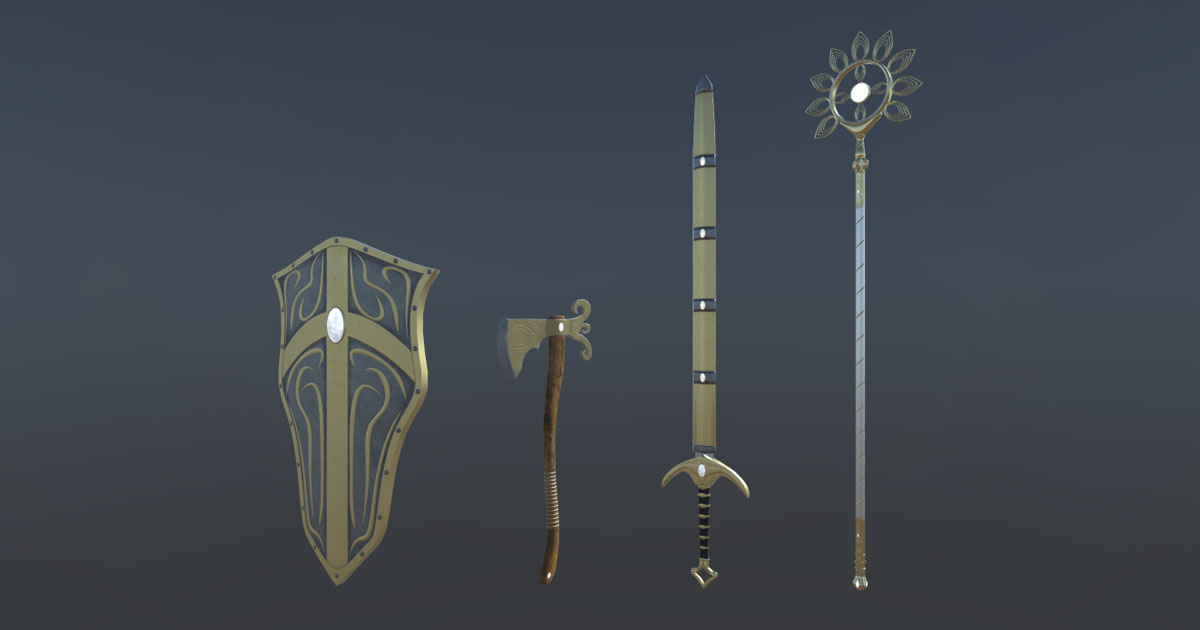 Divine Weapons Pack | 3D Weapons | Unity Asset Store