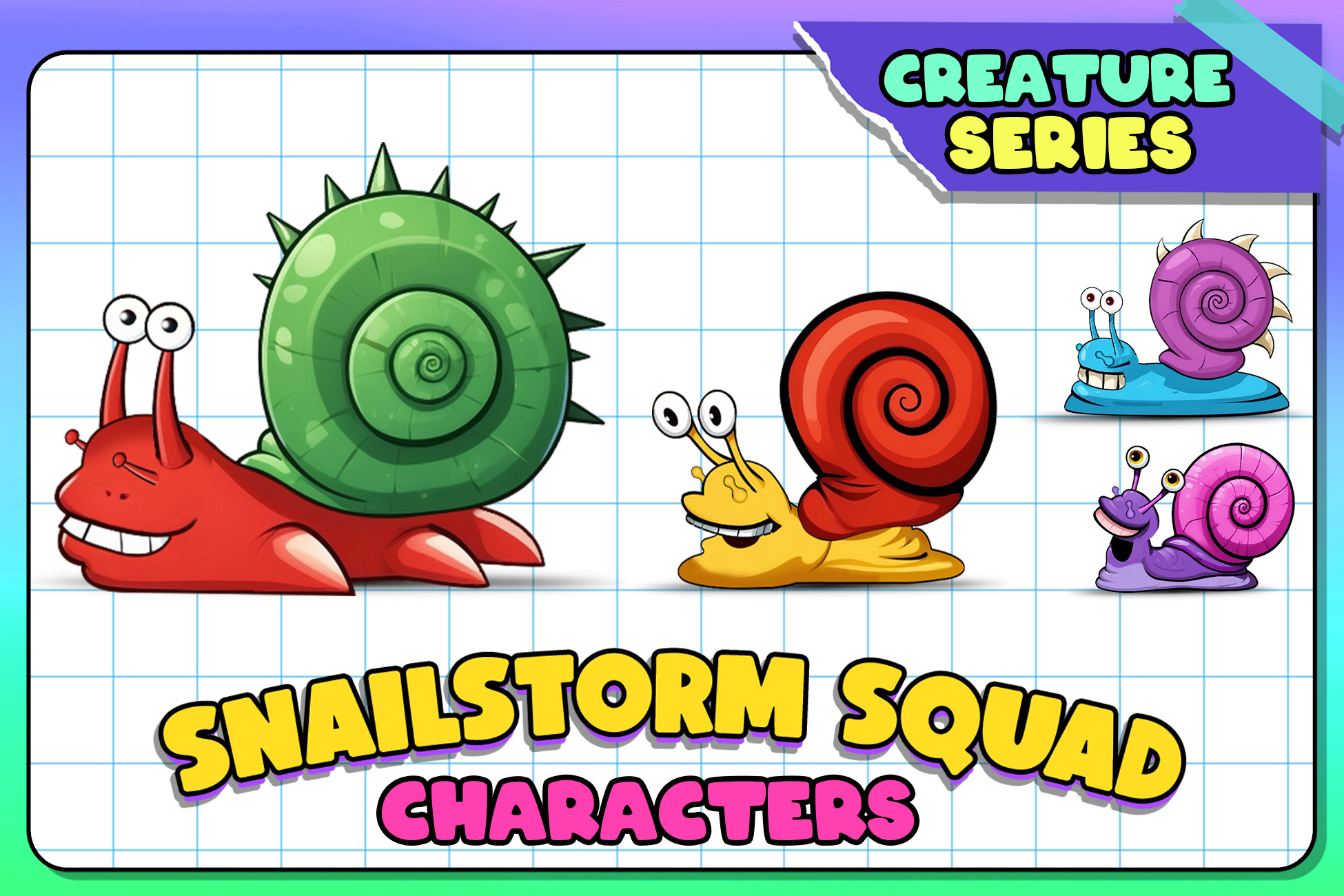 Snailstorm Squad 2D Animated Character (Creature Series) | 2D ...