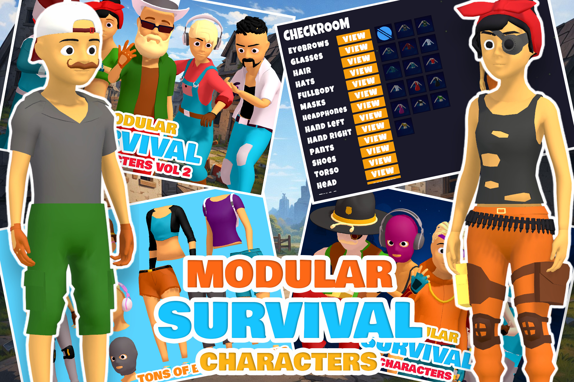 Stylized Survival Characters Pack | 3D Humanoids | Unity Asset Store