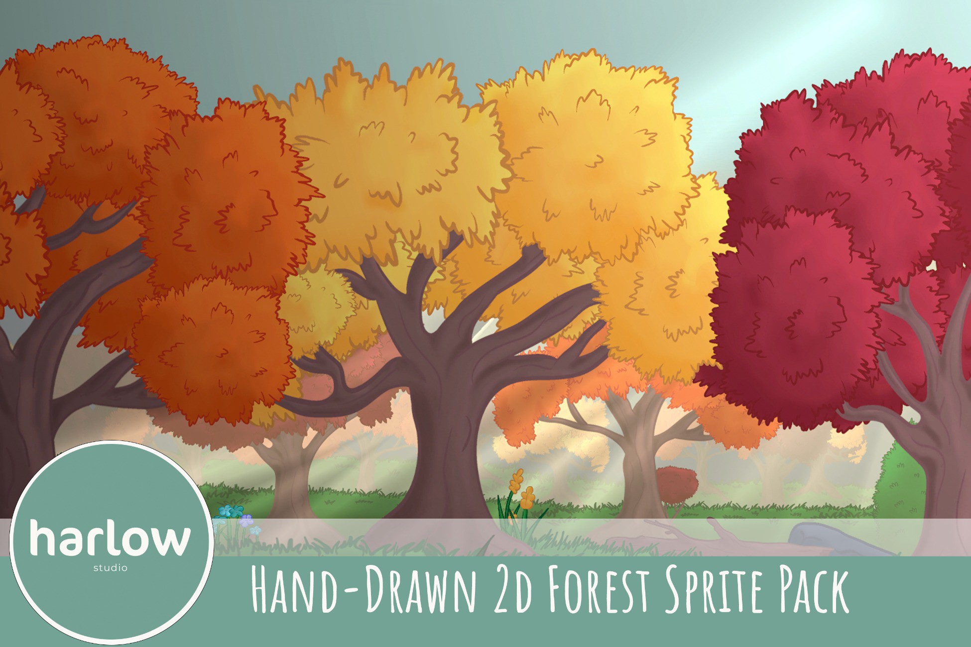 2D Hand-drawn - Modular Forest Asset Pack | 2D Environments | Unity ...