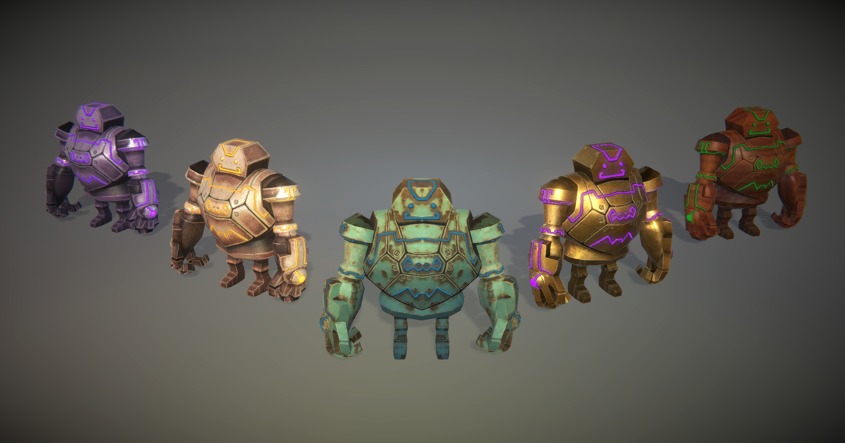 Metal Golem | 3D Robots | Unity Asset Store