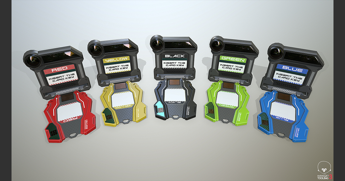 Key cards and Сard lock | 3D Interior | Unity Asset Store