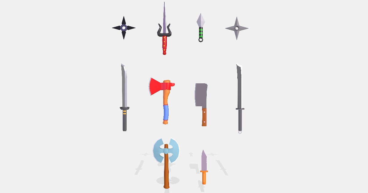 Hyper Casual Weapons | 3D Weapons | Unity Asset Store