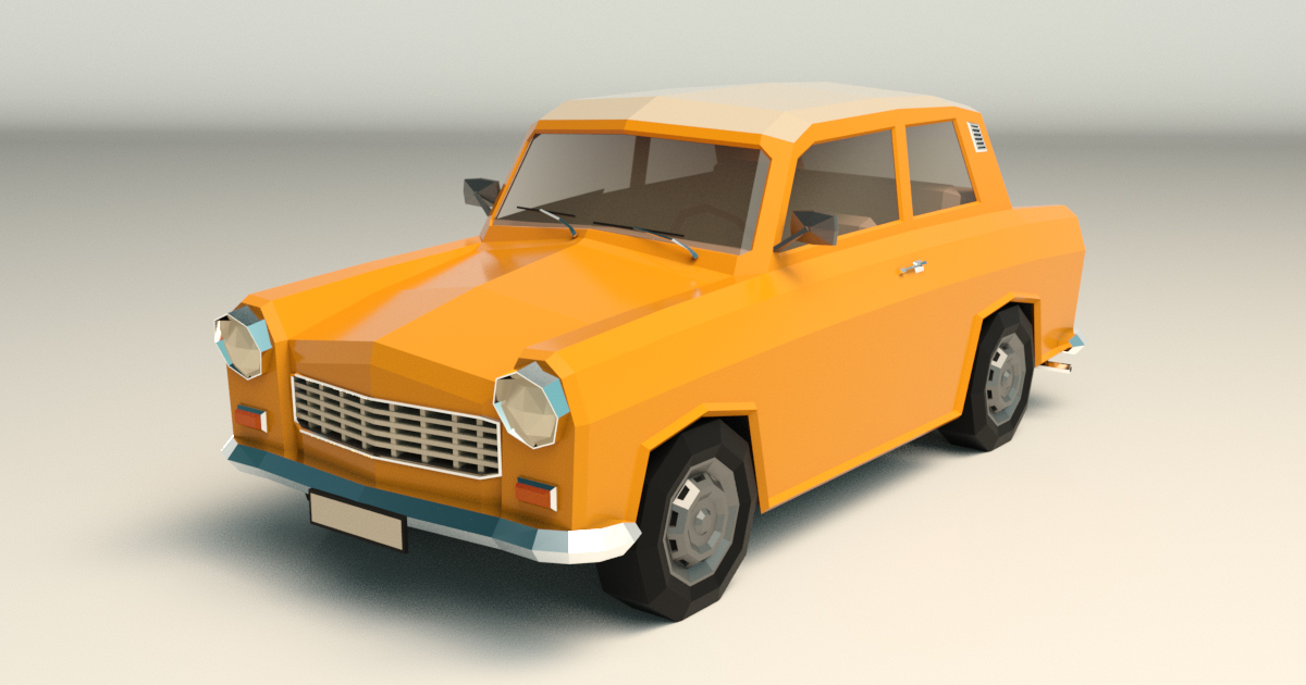 Low Poly Sedan Car 13 | 3D Land | Unity Asset Store
