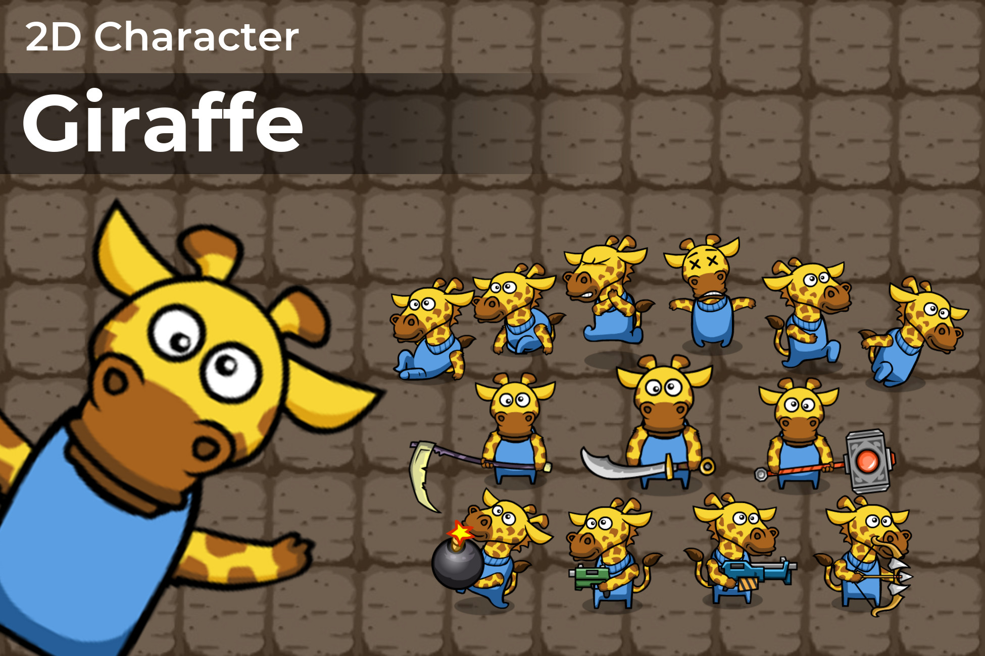 2D Character - Giraffe | 2D Characters | Unity Asset Store