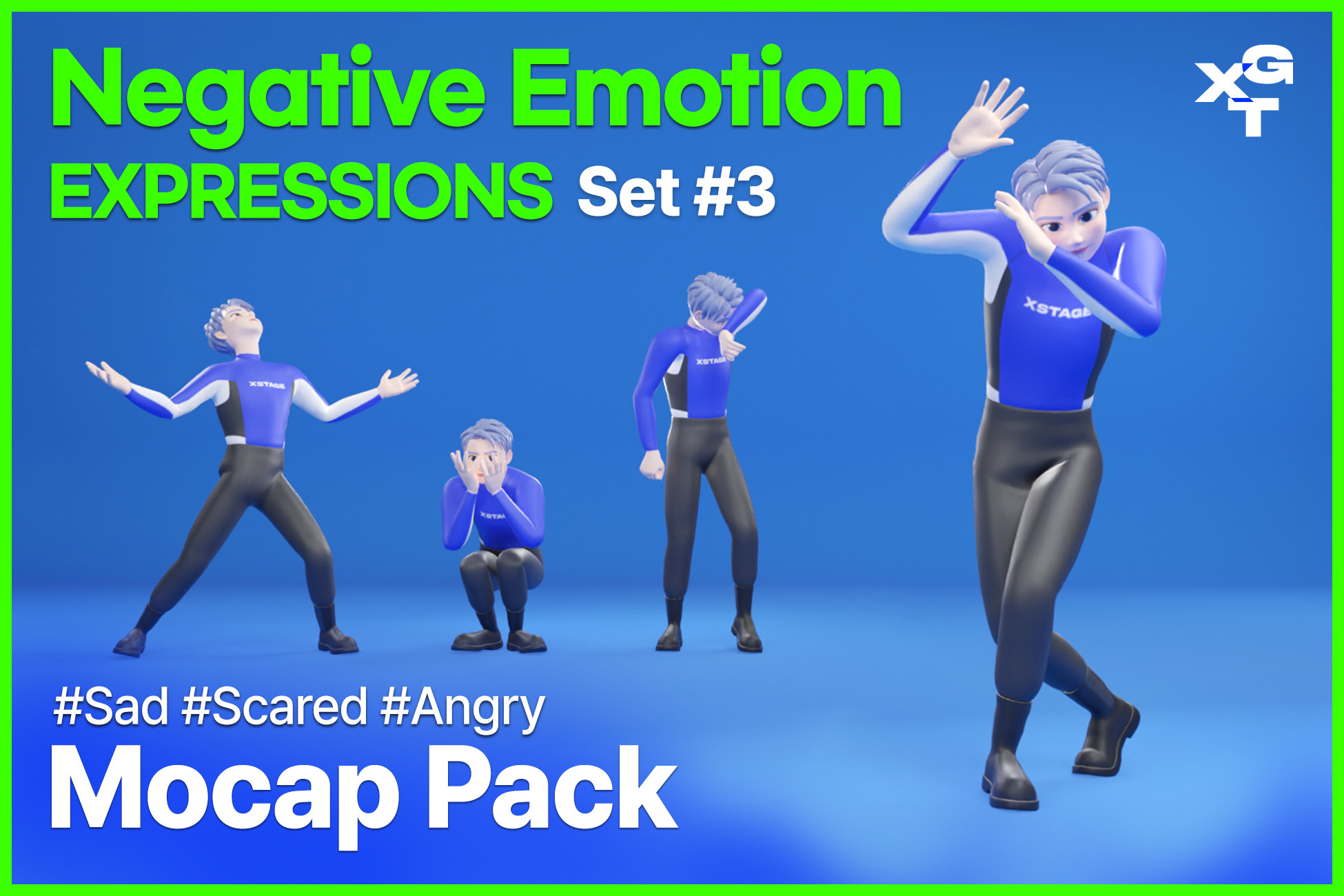 [Negative Emotion] Expressions Mocap Pack #3 | 3D Animations | Unity ...