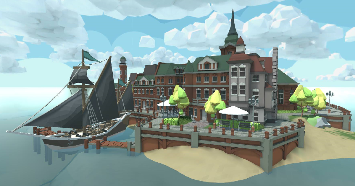 Low Poly Brick Houses | 3D Exterior | Unity Asset Store