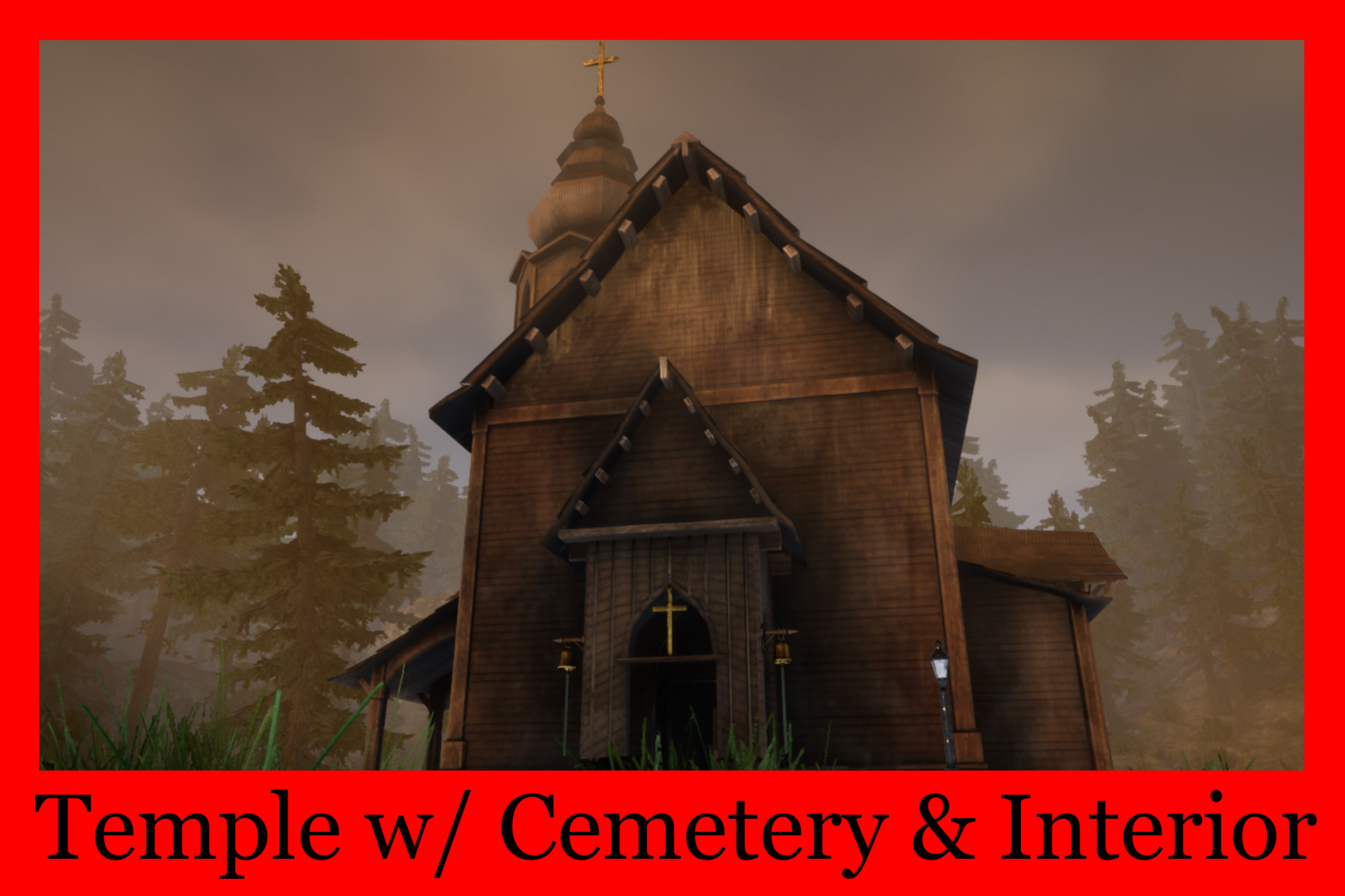 Chappel w/ Cemetery & Interior | 3D Props | Unity Asset Store