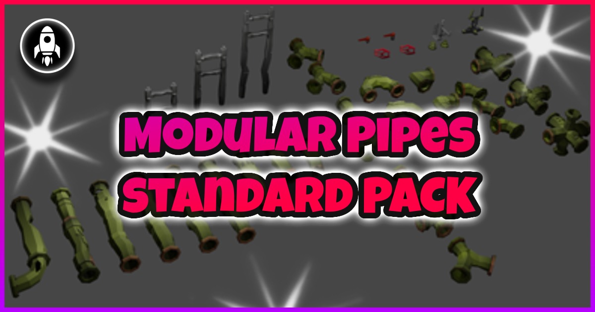 LowPoly Modular Pipes Standard Pack | 3D Industrial | Unity Asset Store