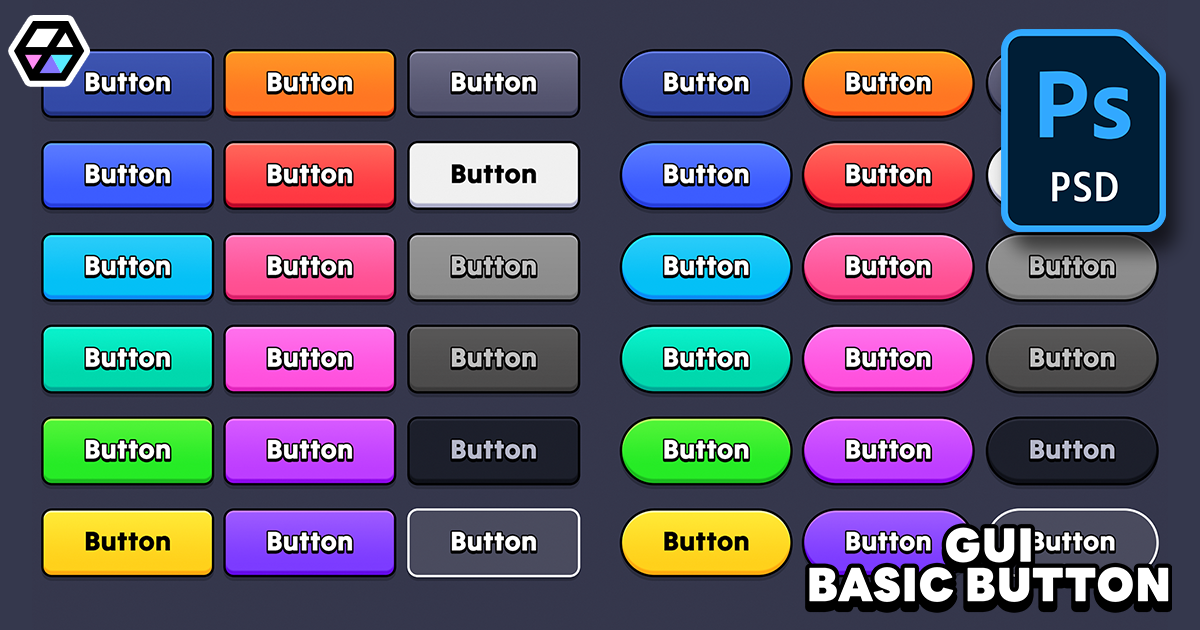 GUI - Basic Button Pack | 2D GUI | Unity Asset Store