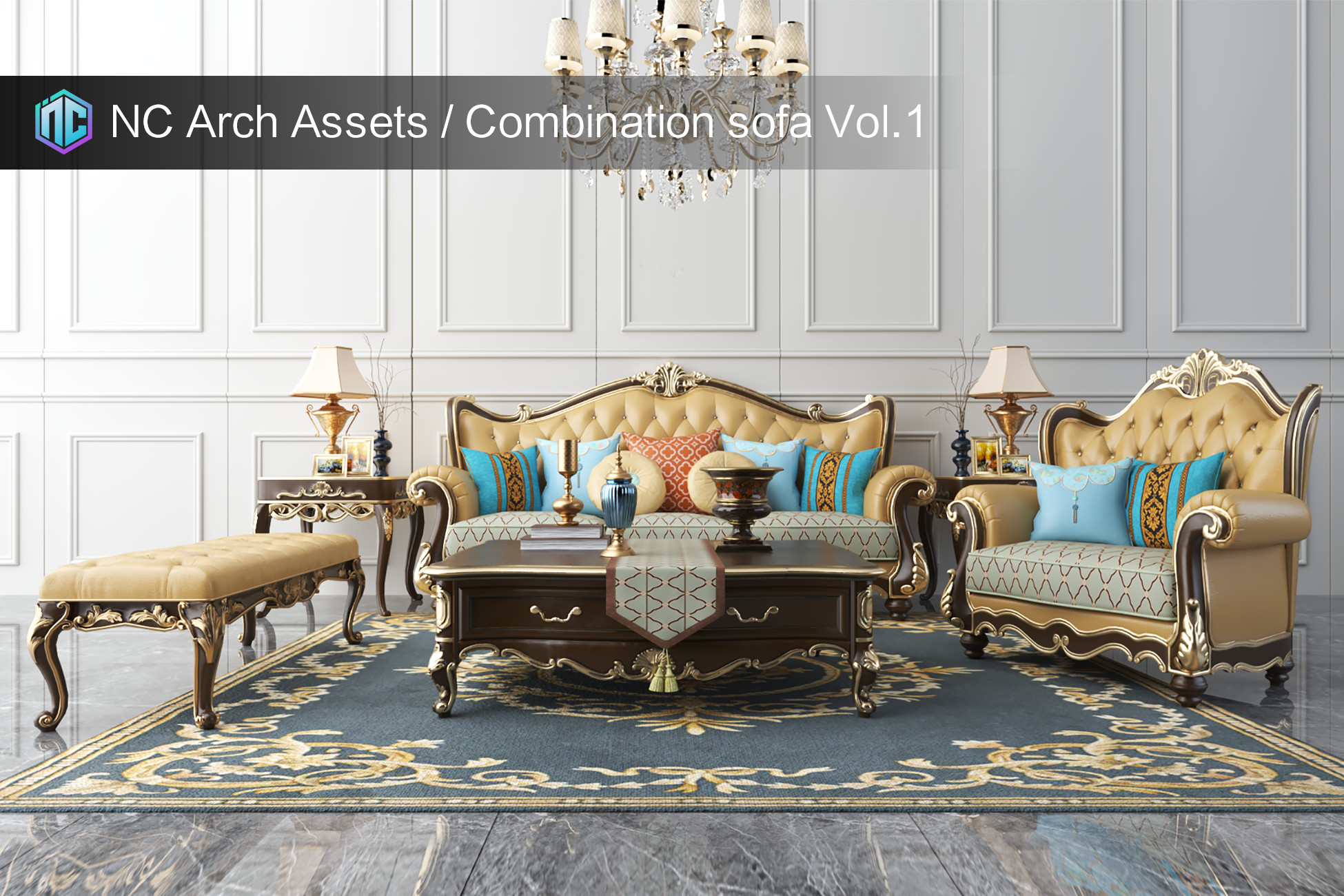 NC Arch Assets Combination sofa Vol.1.0 | 3D Furniture | Unity Asset Store