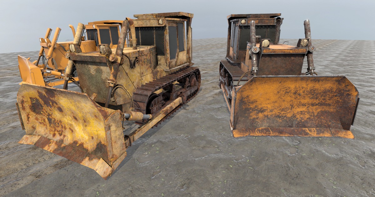 Bulldozer : Old & New | 3D 소품 | Unity Asset Store