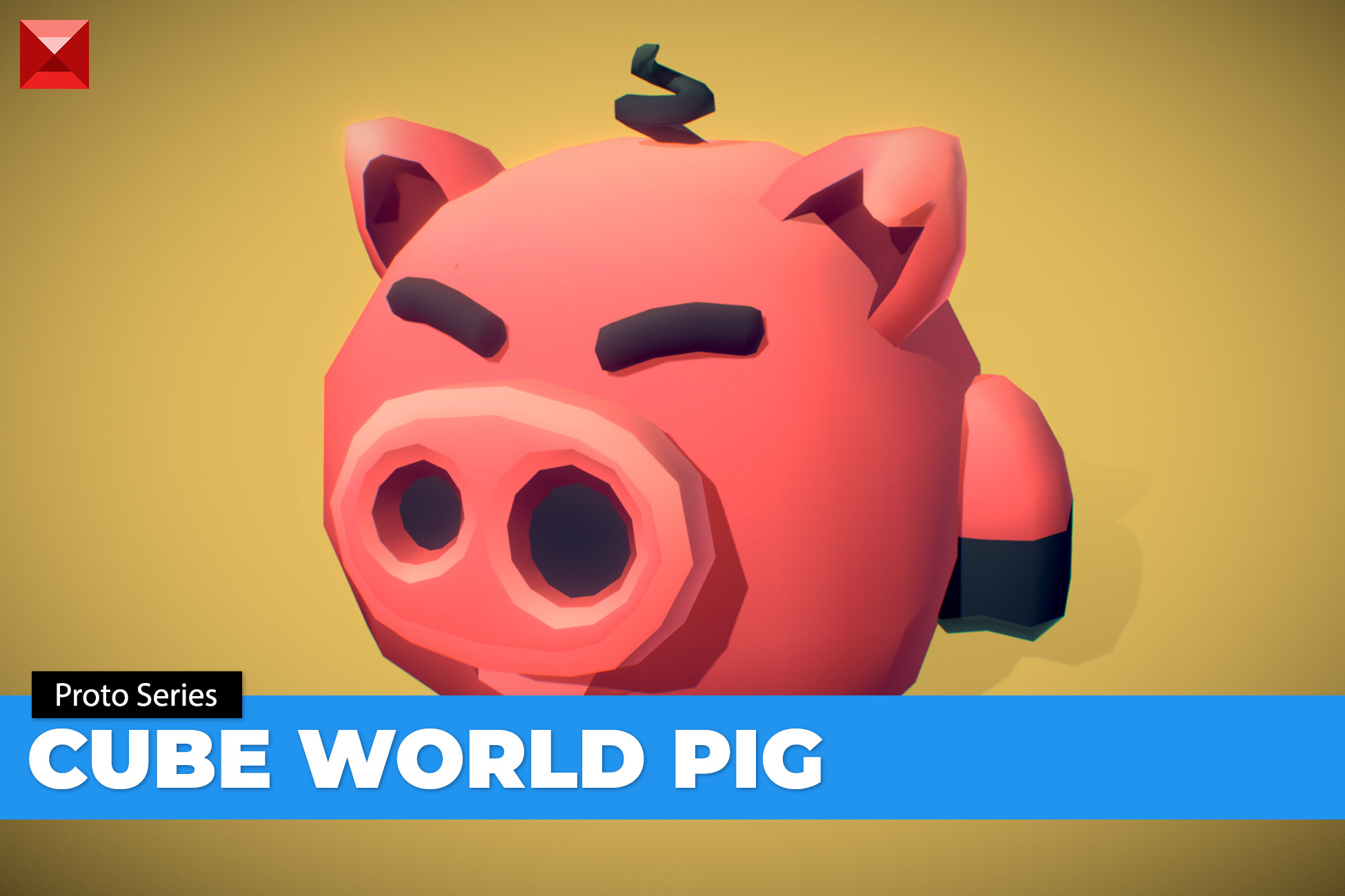 Cube World Pig Melvin - Proto Series | 3D Animals | Unity Asset Store