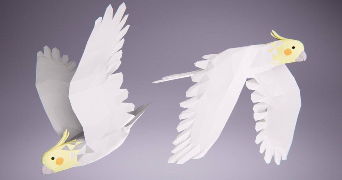 Low Poly Bird: Cockatiel | Characters | Unity Asset Store