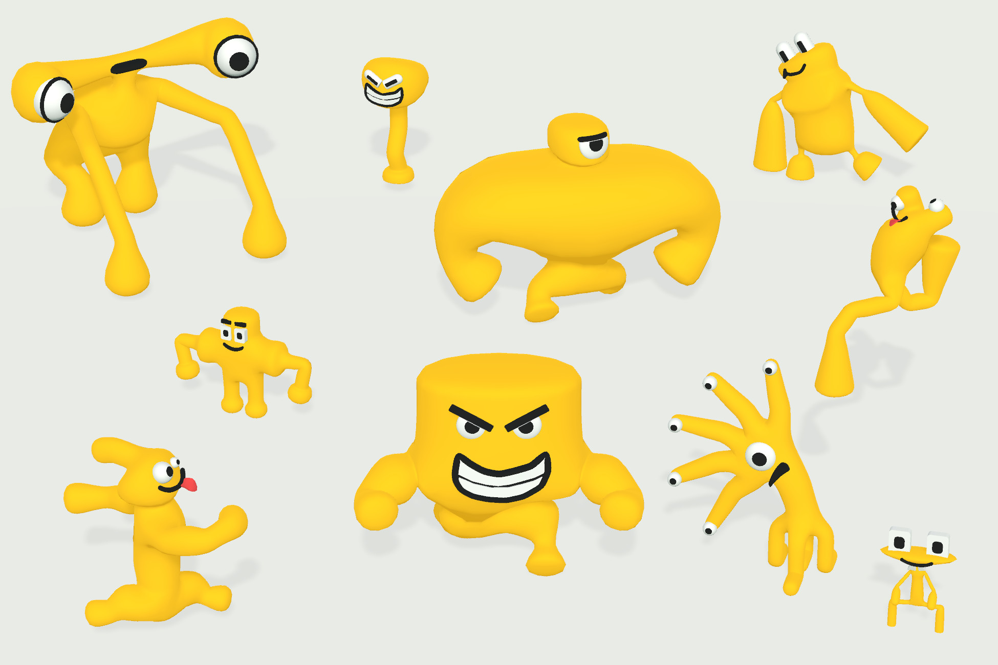 Wacky Toon Characters | Pack 1 | 3D Characters | Unity Asset Store