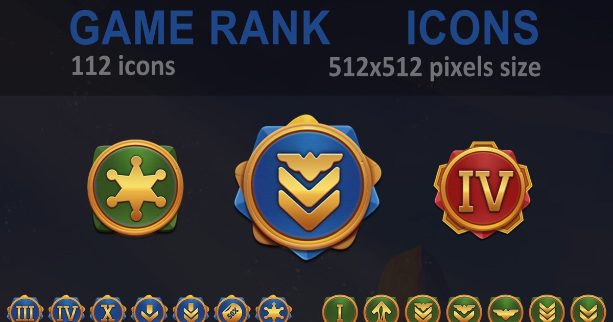 Rank Icons 02 | 2D Icons | Unity Asset Store