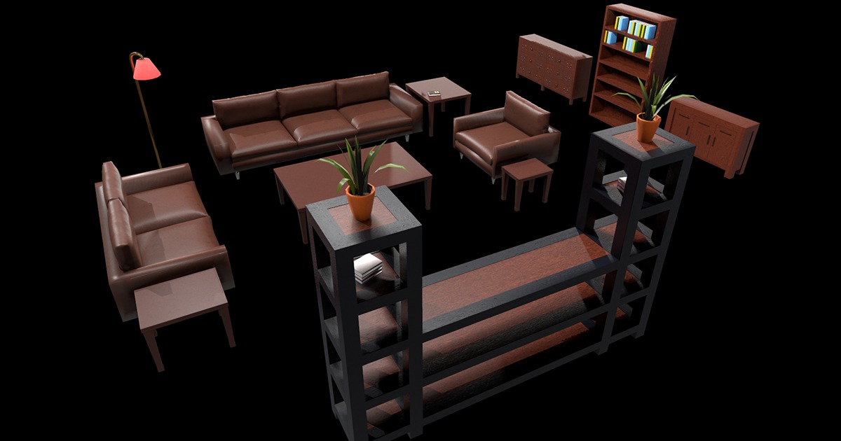 Livingroom Pack - Modular - PBR | 3D Interior | Unity Asset Store