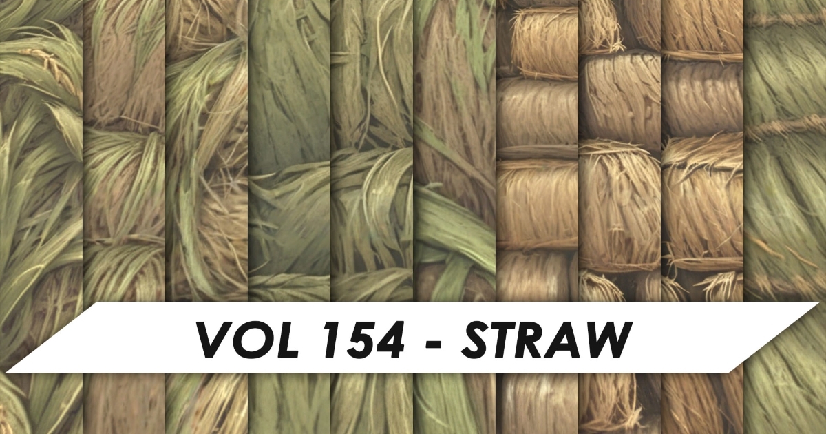 Stylized Textures - Vol 154 - Straw | 2D Textures & Materials | Unity ...