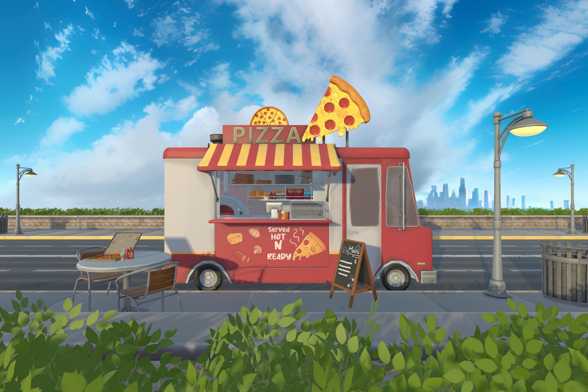 Stylized Pizza Truck | 3D Environments | Unity Asset Store
