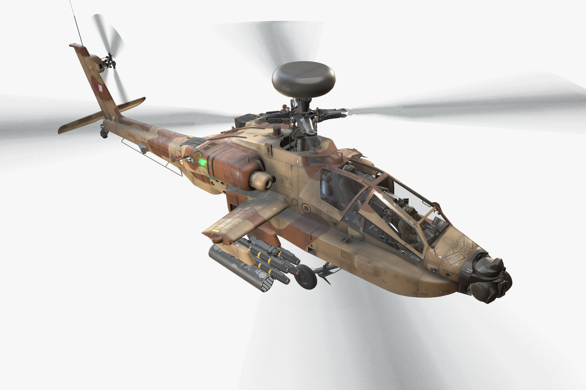 Apache AH-64E Qatar Emiri Air Force Complex Animation | 3D Air | Unity ...
