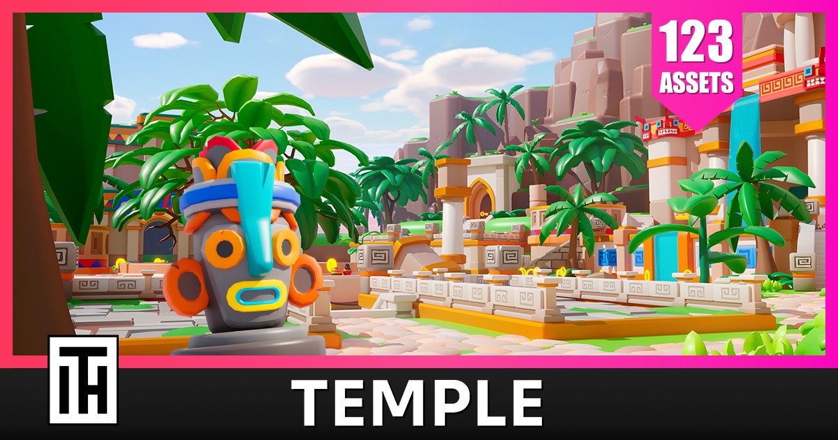 Location 4 Temple - Low Poly 3D Models Pack | 3D Landscapes | Unity ...