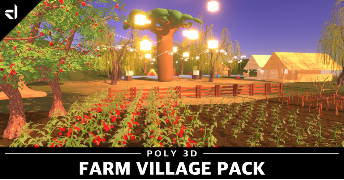 POLY 3D Farm Village Hometown by Ducogen Art | 3D Props | Unity Asset Store