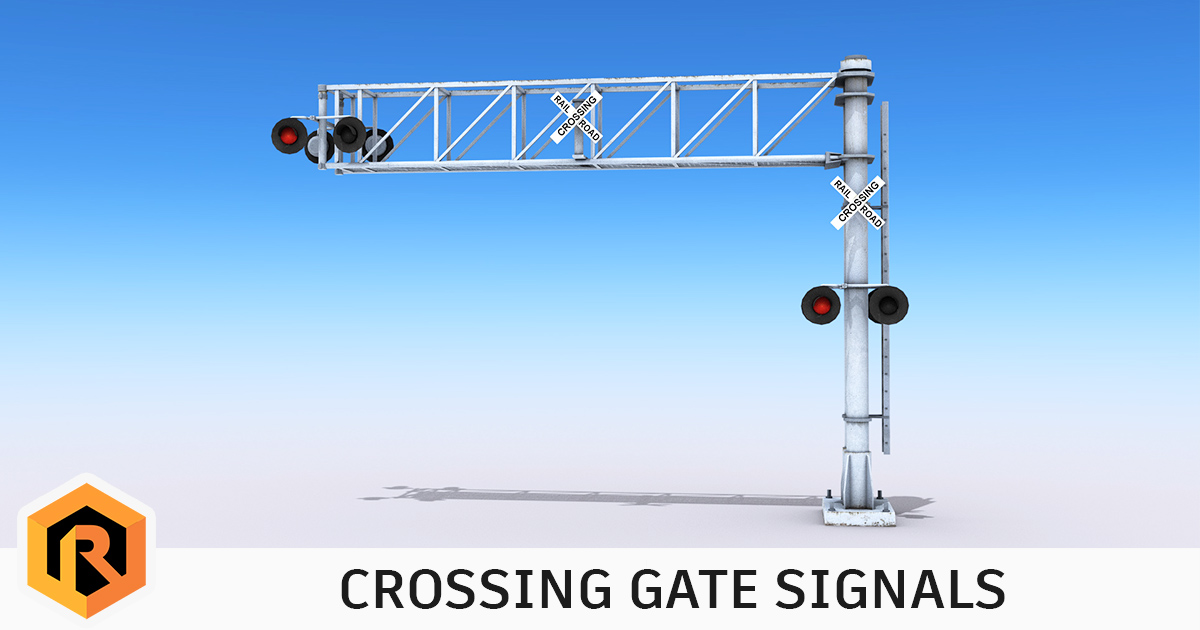 Crossing Gate Signals | 3D Props | Unity Asset Store