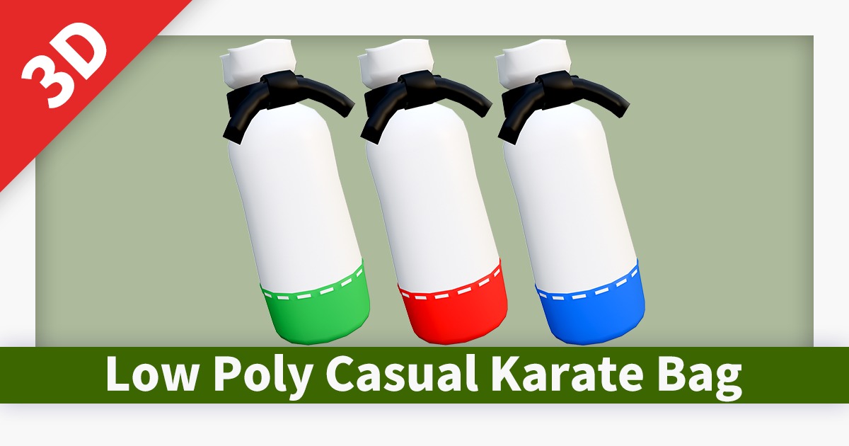 Low Poly Casual Karate Bag | 3D Props | Unity Asset Store