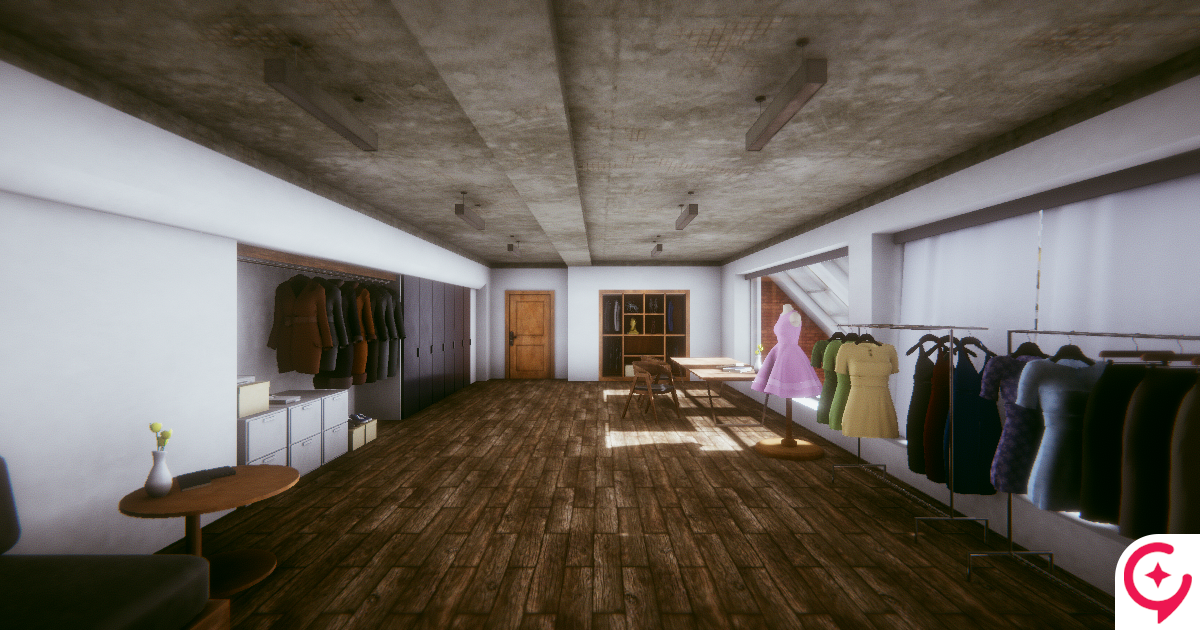 PBR Fashion Select Shop / Dress Room | 3D Interior | Unity Asset Store