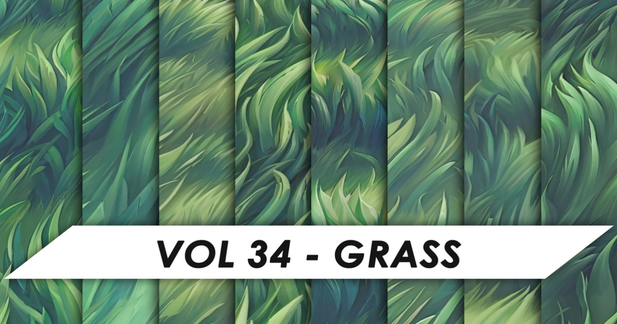 Stylized Textures - Vol 34 - Grass | 2D Textures & Materials | Unity ...