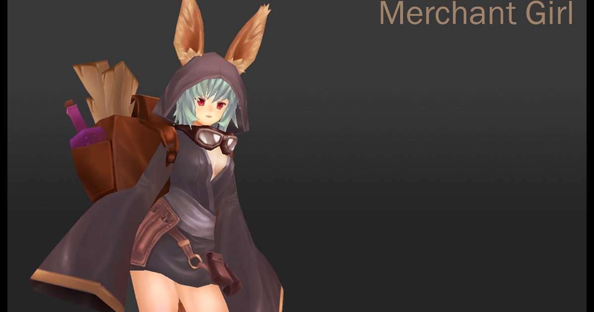 Merchant girl NPC | 3D 캐릭터 | Unity Asset Store