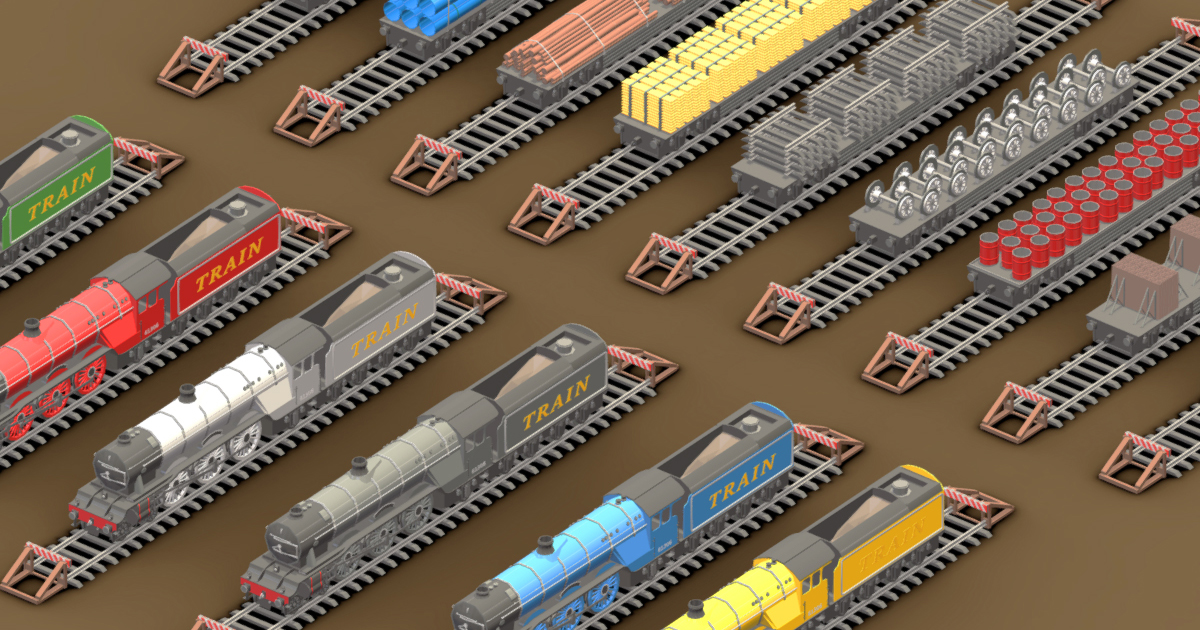 3D LowPoly Train Model | 3D Land | Unity Asset Store