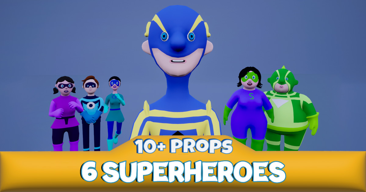 Superheroes with Props v2.0 | 3D Characters | Unity Asset Store