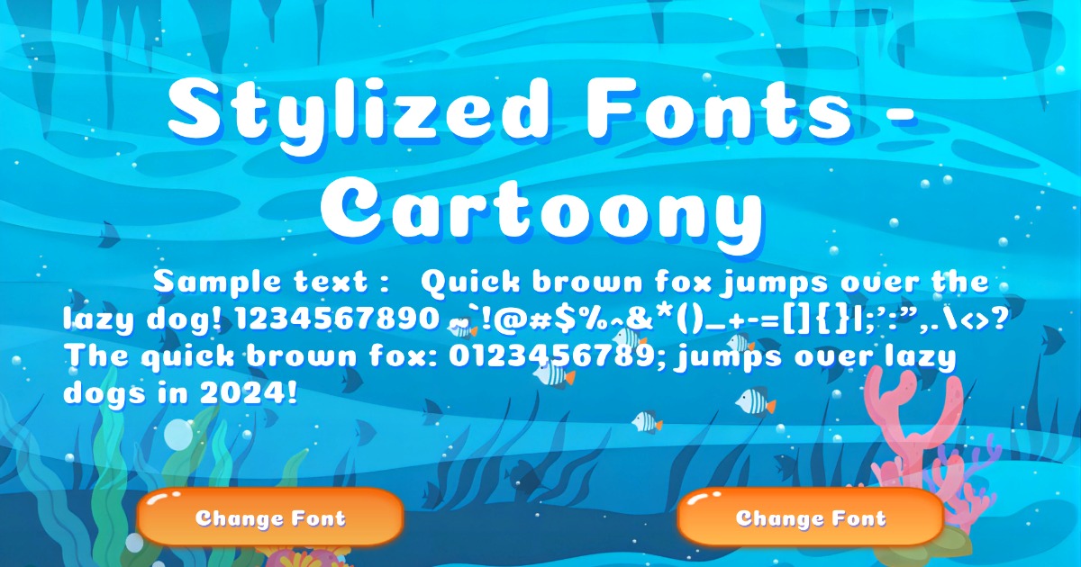 Stylized Fonts - Cartoony | 2D Fonts | Unity Asset Store