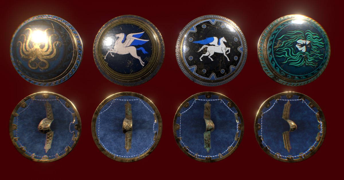Shields Mythology Pack 8 | 3D Weapons | Unity Asset Store