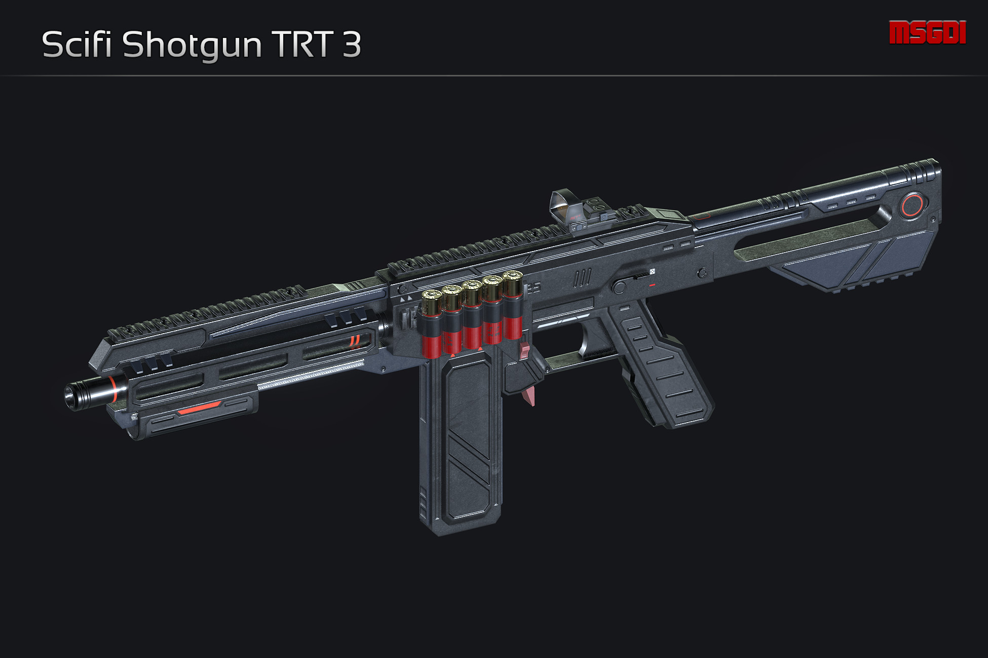 Scifi Shotgun TRT 3 | 3D 枪支 | Unity Asset Store