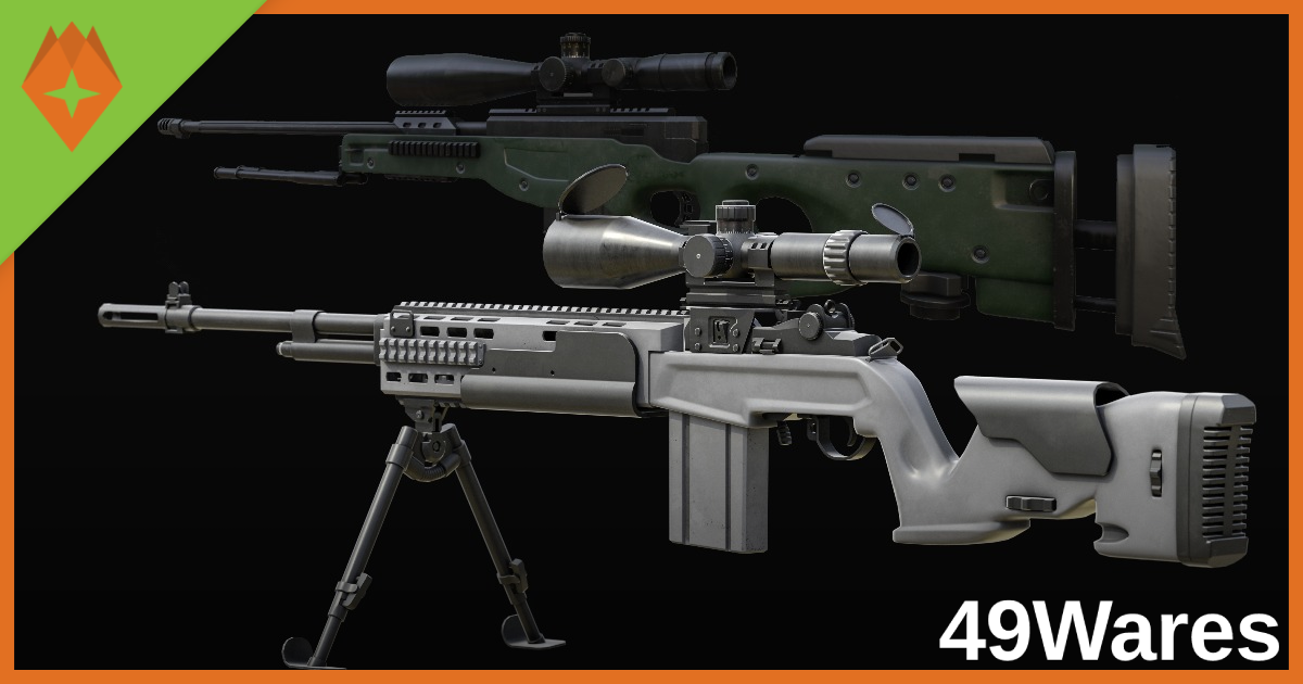 FPS Weapons - Animated Sniper Rifles - Pack 1 | 3D 枪支 | Unity Asset Store