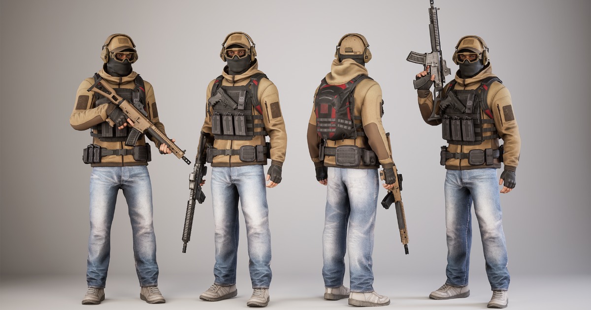 Casual Military Soldier 13 | Characters | Unity Asset Store