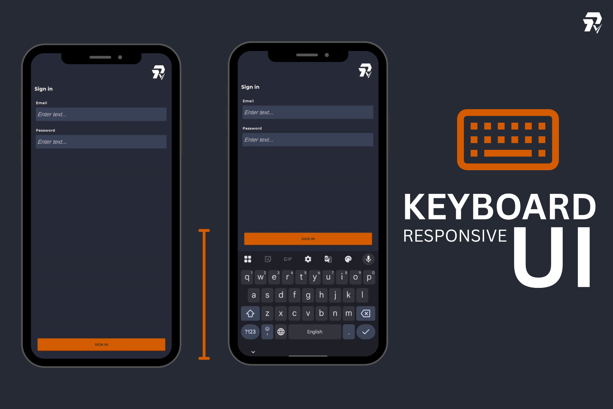 Keyboard Responsive UI by Phantom Vector