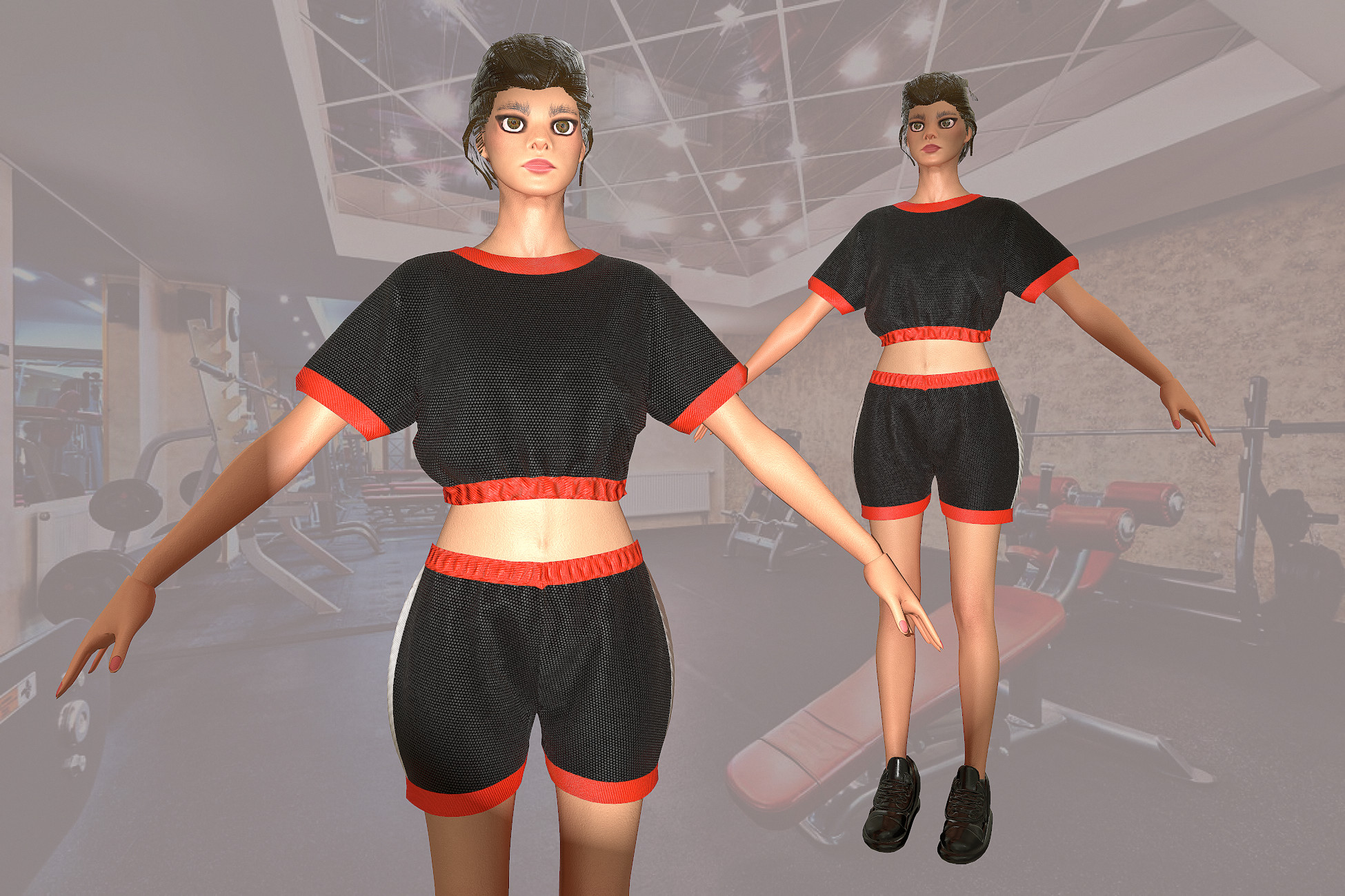 Fitness sport woman | Characters | Unity Asset Store