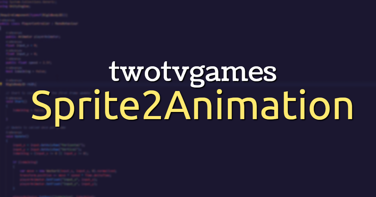 Sprite2Animation | Animation Tools | Unity Asset Store