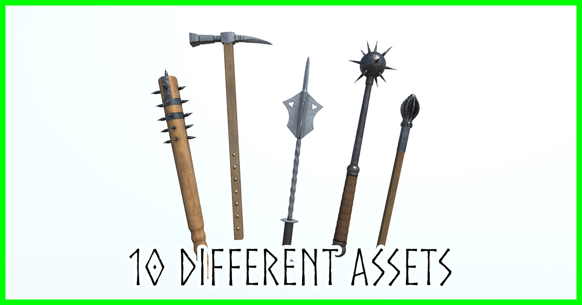 Weapons Series - Maces - Mini Pack | 3D Weapons | Unity Asset Store