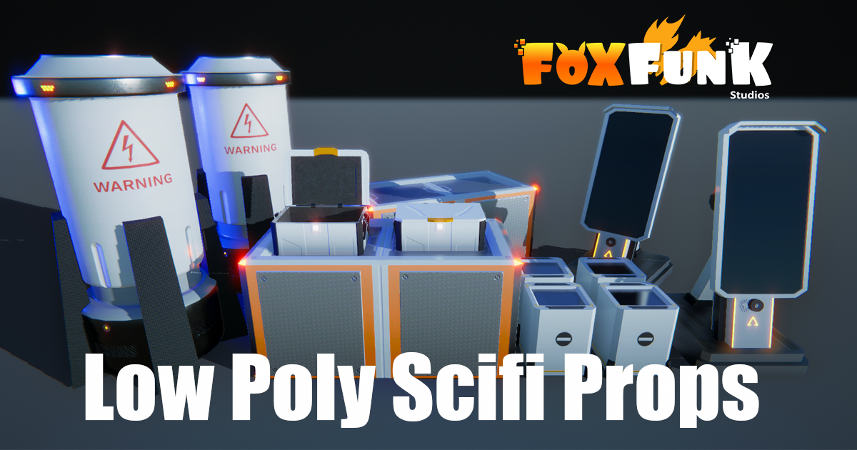 Low Poly Scifi Props | 3D Tools | Unity Asset Store