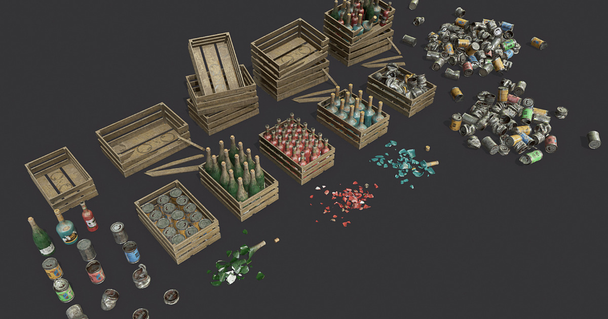 Props bottles and canned food Set 1 | 3D Props | Unity Asset Store