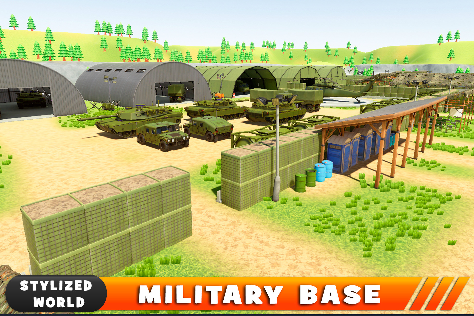 Stylized Military Base | 3D Urban | Unity Asset Store
