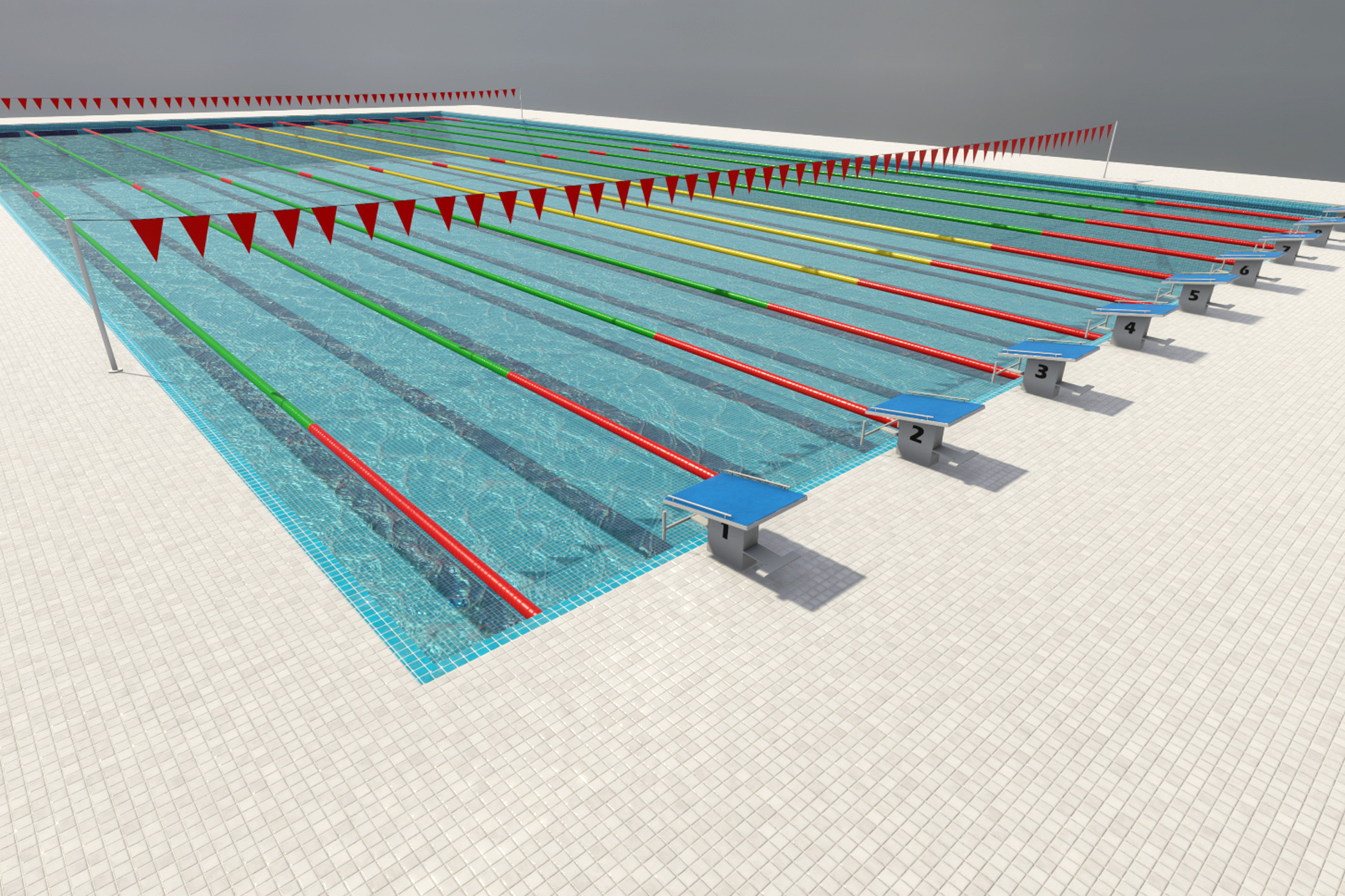Swimming Pool : Olympic Pool | 3D 주변환경 | Unity Asset Store