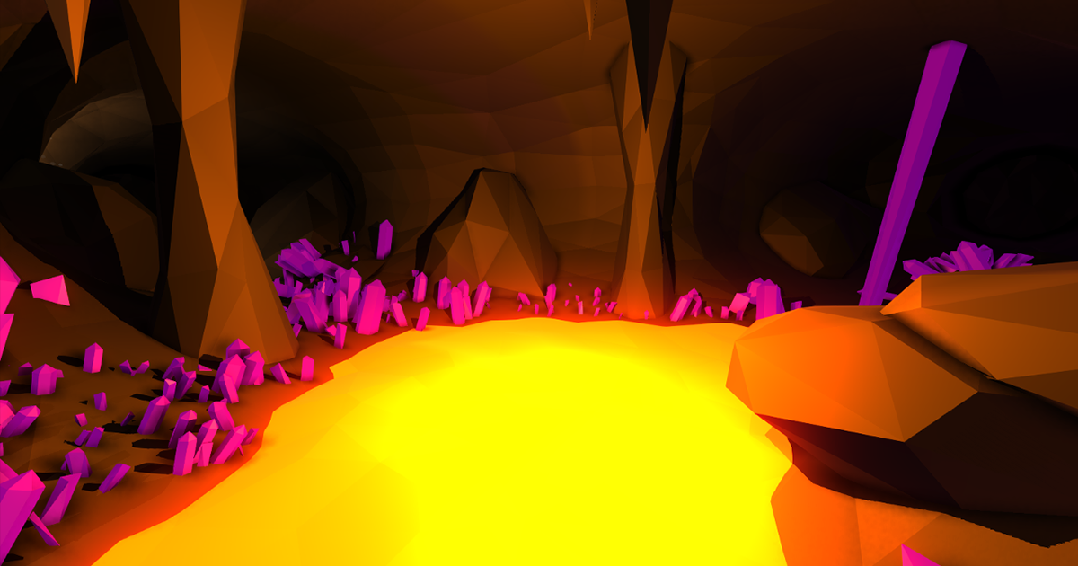 Low-Poly Crystal Cave | 3D Fantasy | Unity Asset Store