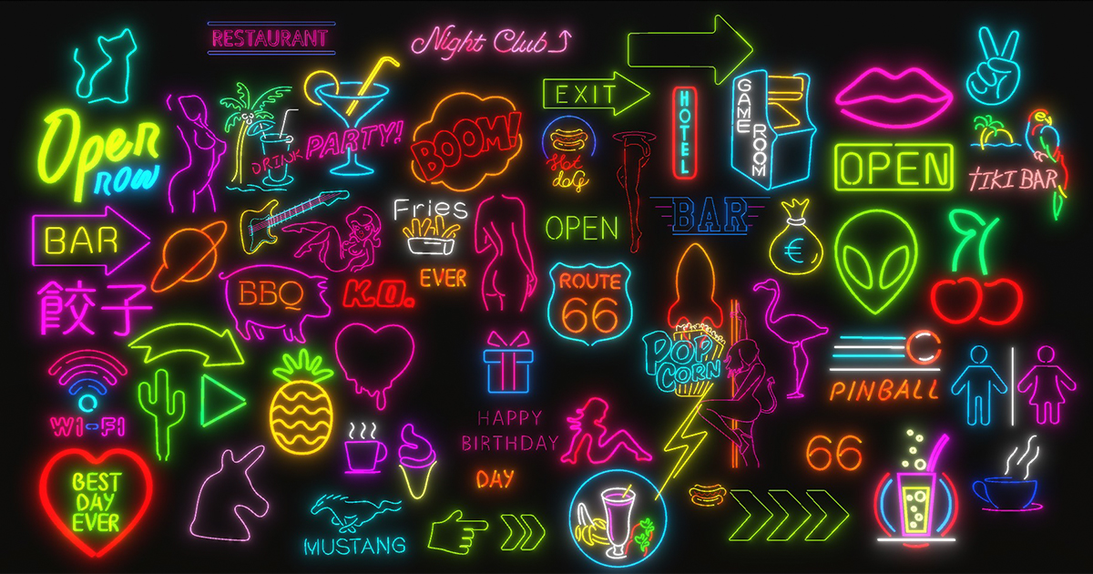Ultimate Neon Sign 1-2 | 3D Props | Unity Asset Store